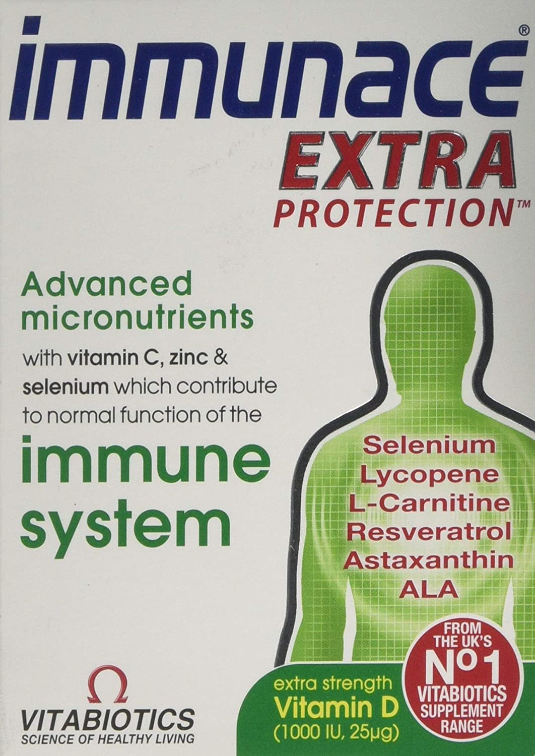 Vitabiotics Immunace Extra Protection 30 Tablets | Immune System Tablets