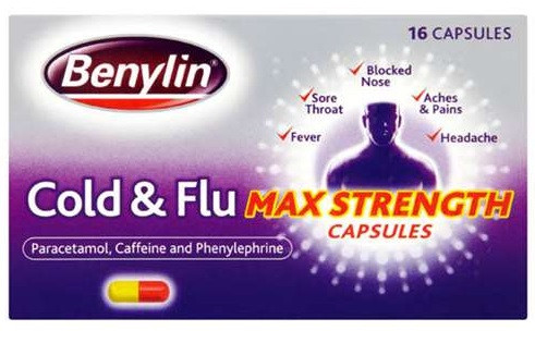 Benylin Cold and Flu Max Strength 16 Capsules