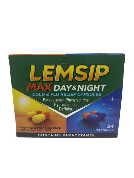 Lemsip Max Day & Night Cold & Flu Relief 24 Capsules