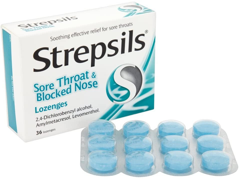 Strepsils Sore Throat And Blocked Nose Lozenges LifePharmacy strepsils-sore-throat-and-blocked-nose-lozenges-lifepharmacy